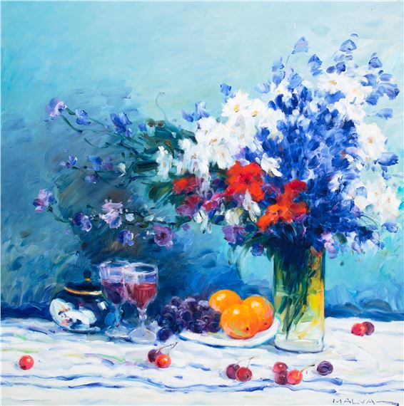 Omar Hamdi Malva | Blue still life | MutualArt