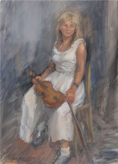 Susan O'Brien McLean | seated violinist | MutualArt