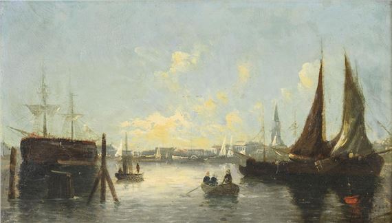 August von Siegen | Ships in the Harbour | MutualArt