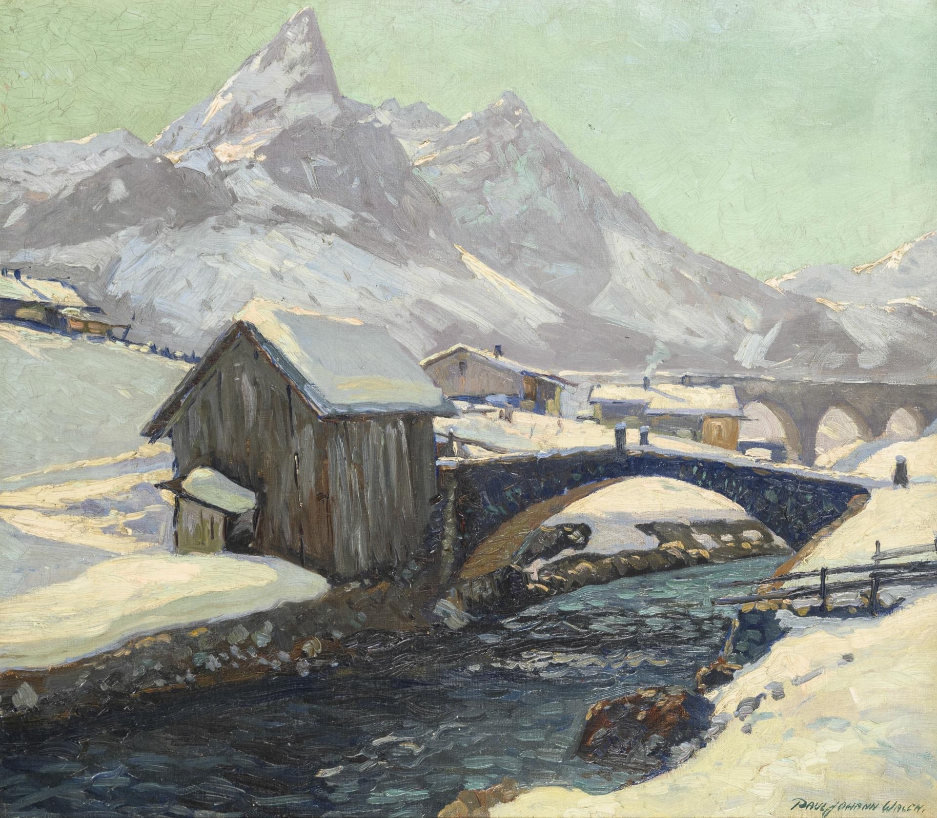 Paul Johann Walch | Sonnenspitze bei Ehrwald im Schnee | MutualArt