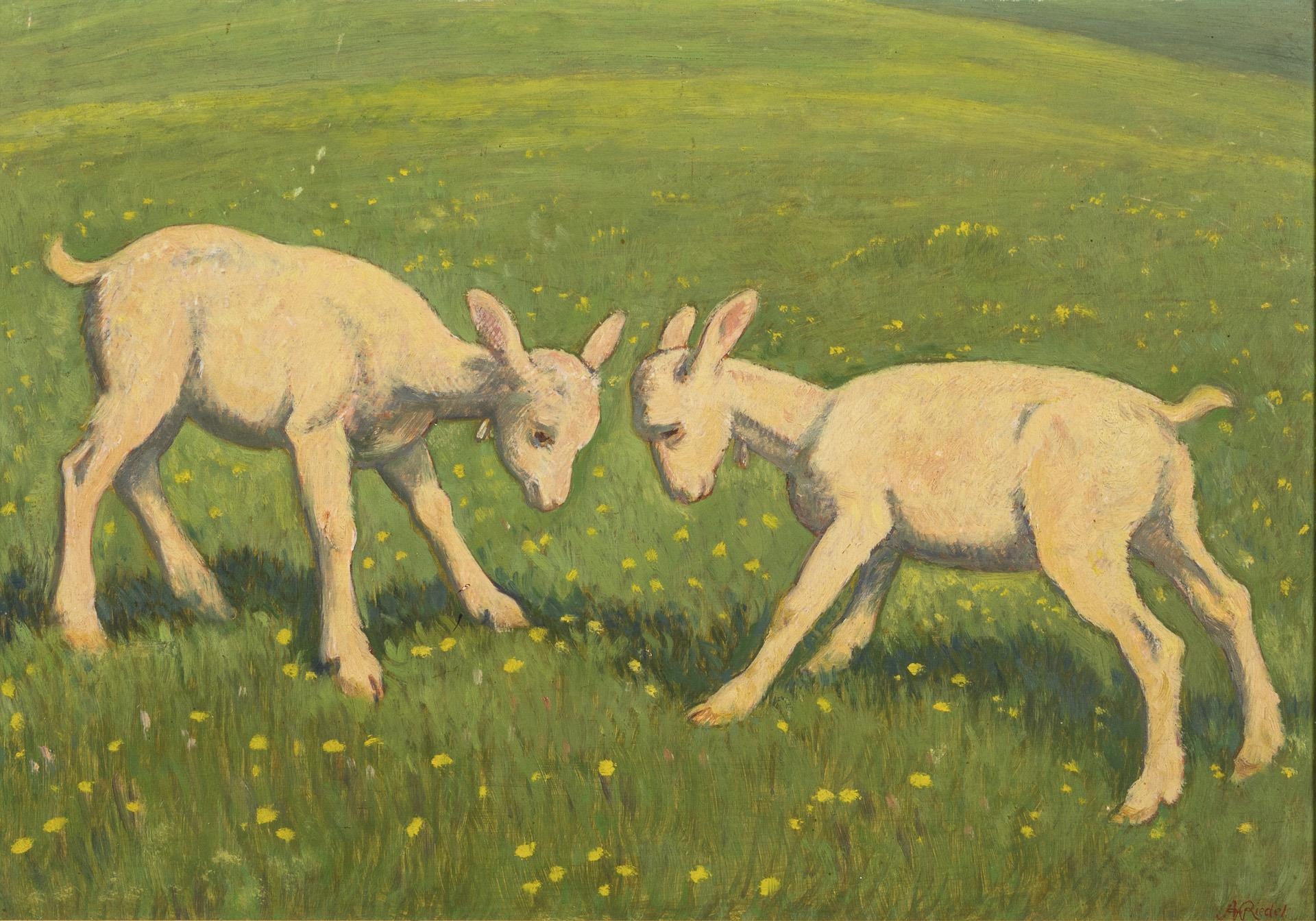 Arthur Riedel | Two sheep (1942) | MutualArt