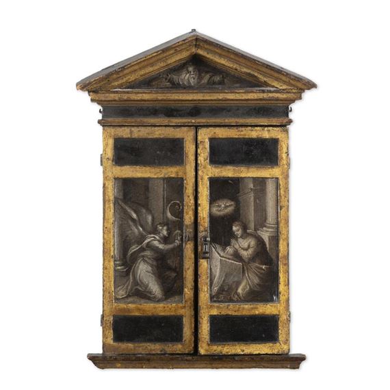 Flemish School, 16th Century | TRIPTYQUE DE LA CRUCIFIXION ENTRE DEUX SAINTS (Circa 1550 ...