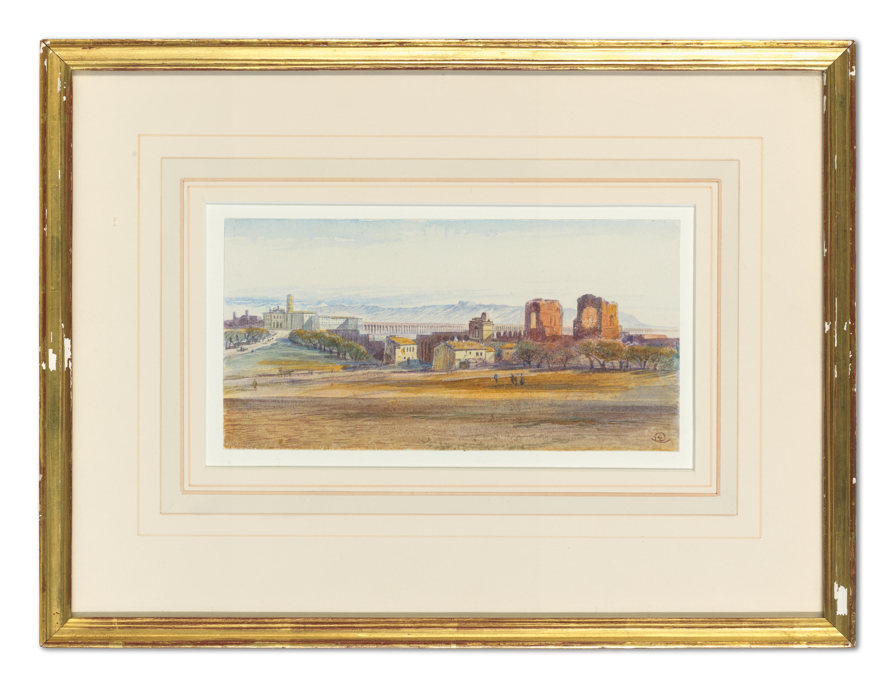 Edward Lear | St John Lateran and the Claudian Aqueduct, Rome | MutualArt