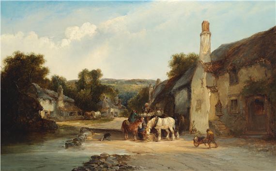 Edward Charles Williams | Village scene | MutualArt