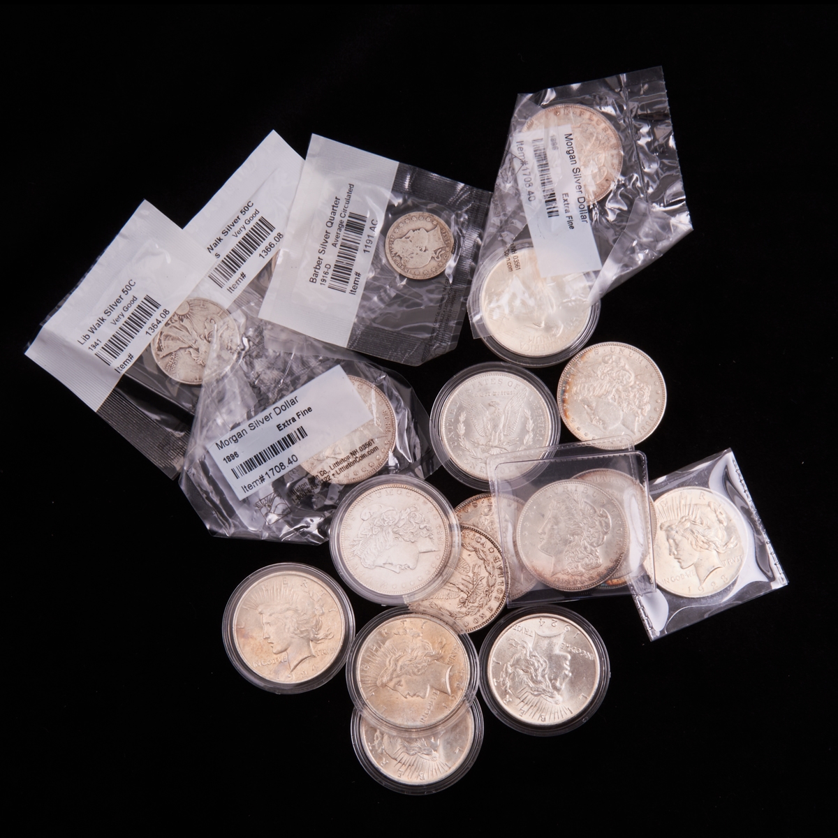 Guido Silvestri | Collection of Silver Coins Morgan Dollars (10) 1878 ...