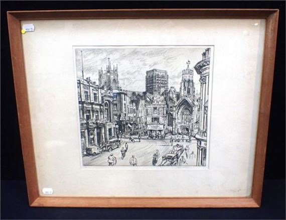 Edgar Holloway | EDGAR HOLLOWAY 1914-2008: YORK MINSTER FROM STONEGATE ...