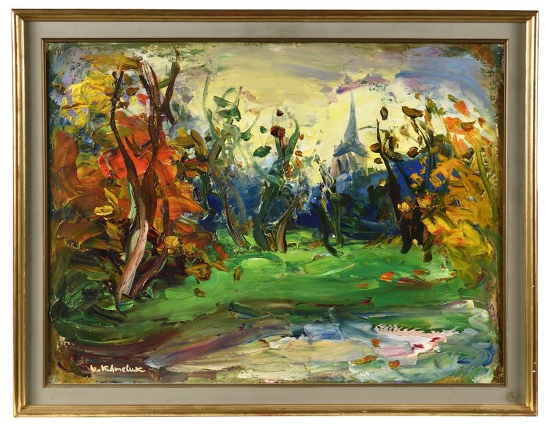 Vassyl Khmeluk | The banks of the Loir in autumn, Bonneval (1974 ...