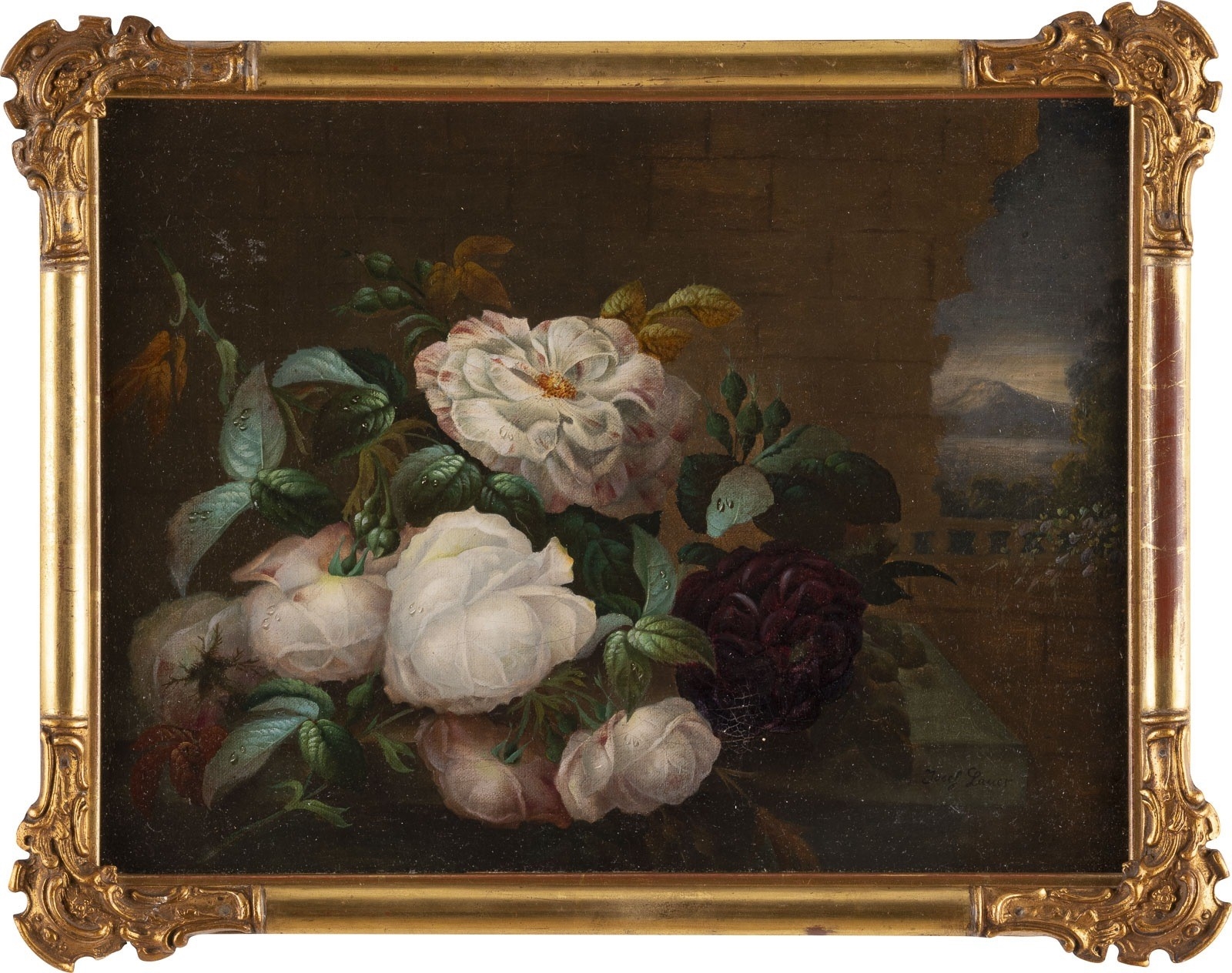 Josef Lauer | Stillleben mit Rosen (1818) | MutualArt
