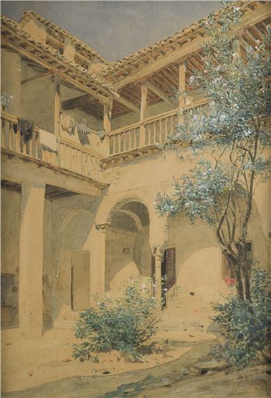 Adolf Seel | HOF IN GRANADA (1829) | MutualArt