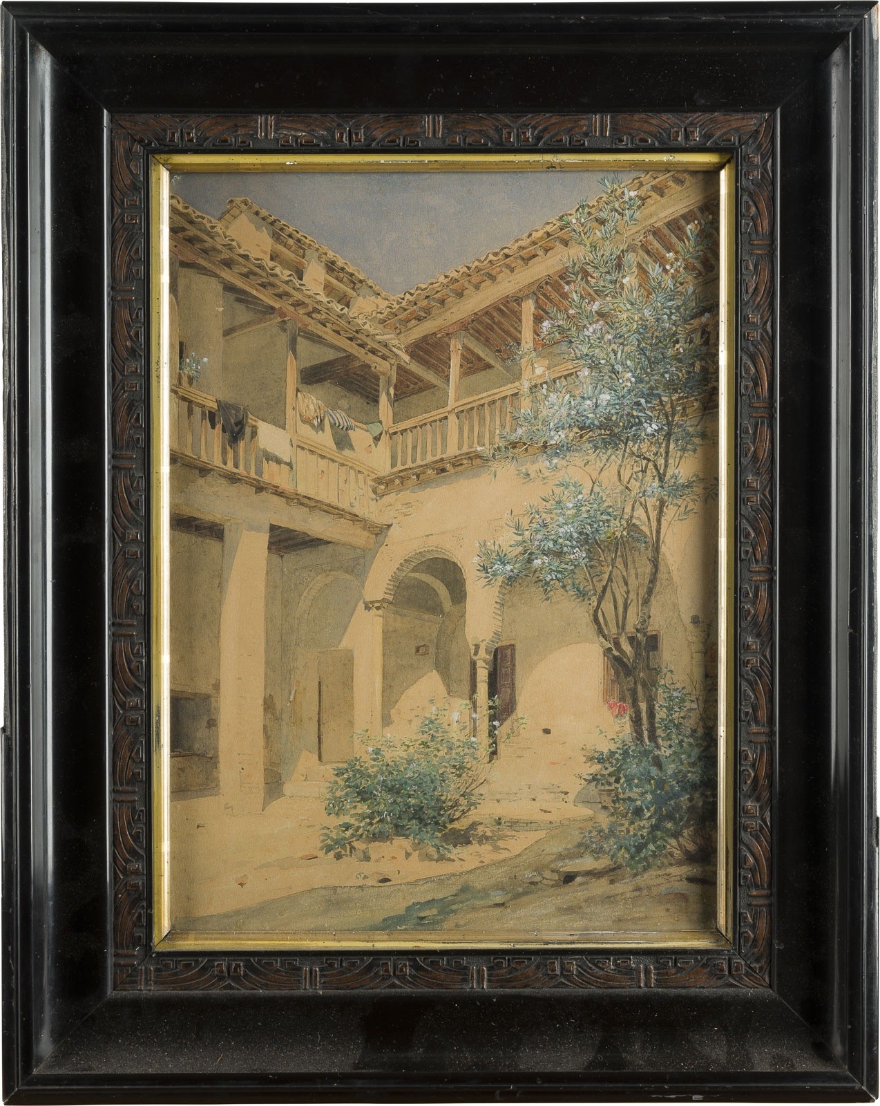 Adolf Seel | HOF IN GRANADA (1829) | MutualArt