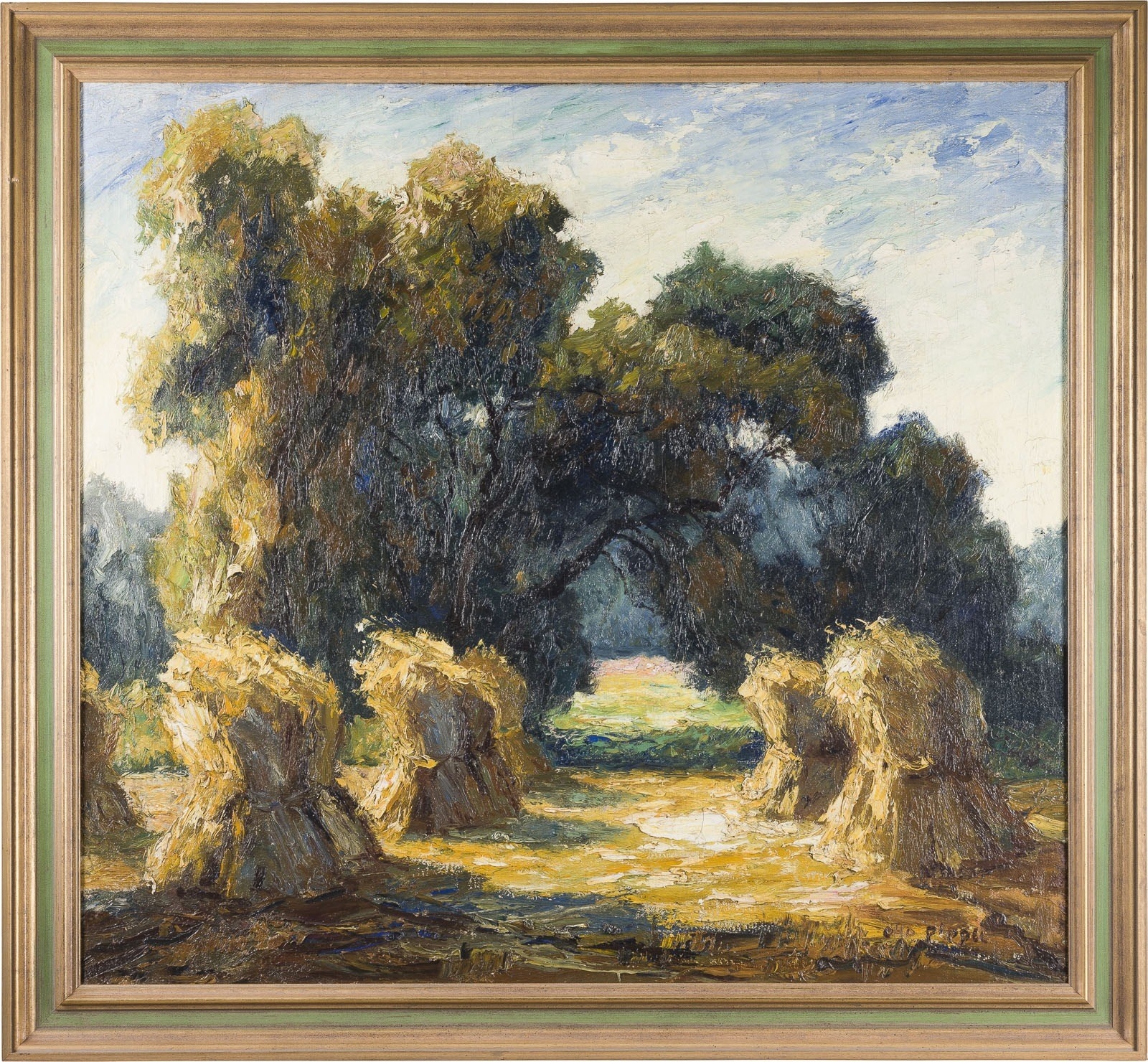 Otto Eduard Pippel | LANDSCHAFT MIT HEUHAUFEN (1878) | MutualArt