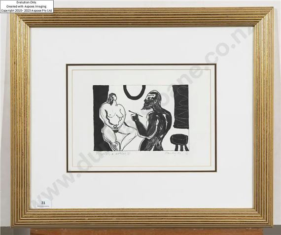 Pat Hanly | Model & Artist II (87) | MutualArt