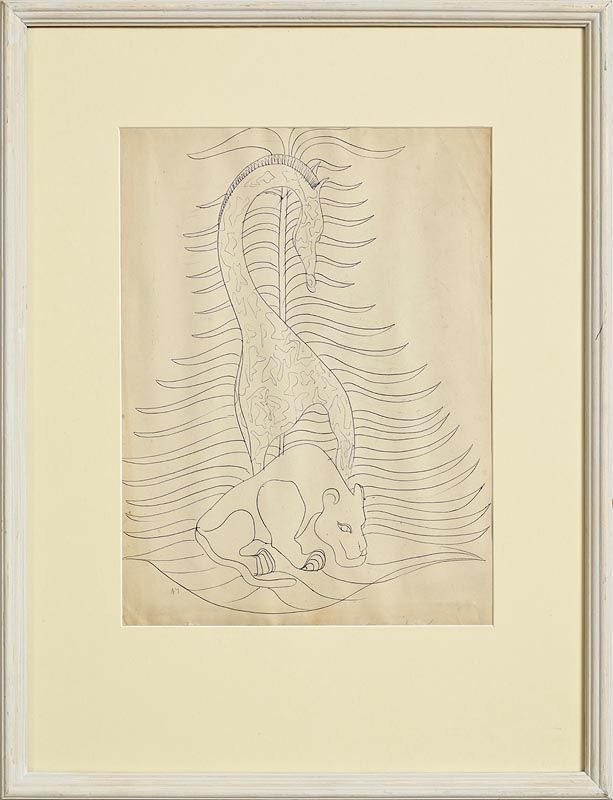 Anne Yeats | Design for a Mural in Unicorn Restaurant (c.1940s (Circa ...