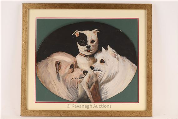 James Webb | Antique Painting Portrait of Three Dogs James Webb | MutualArt