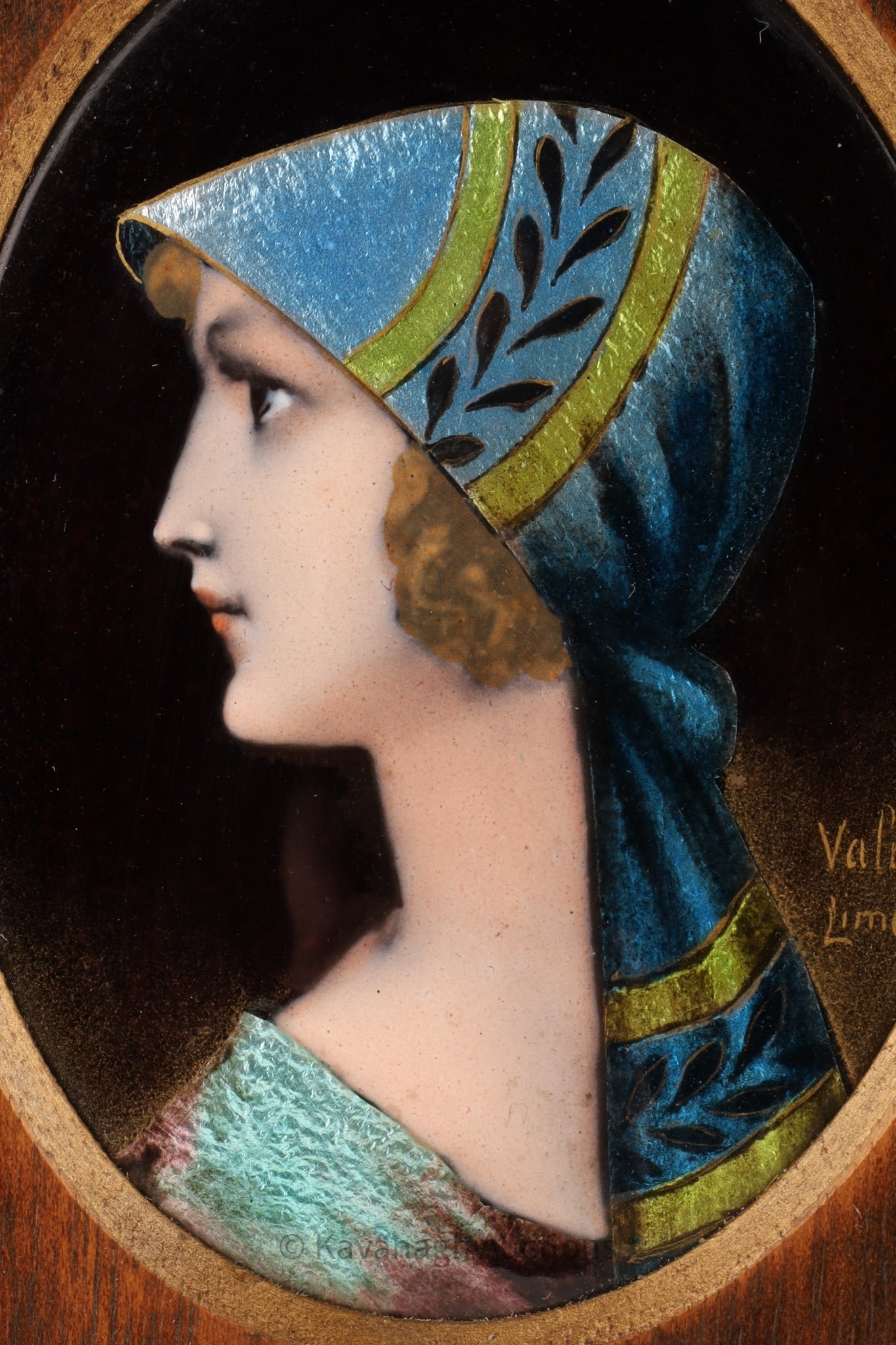 Limoges School, 18th Century | Antique Limoges Iridescent Enamel Lady ...