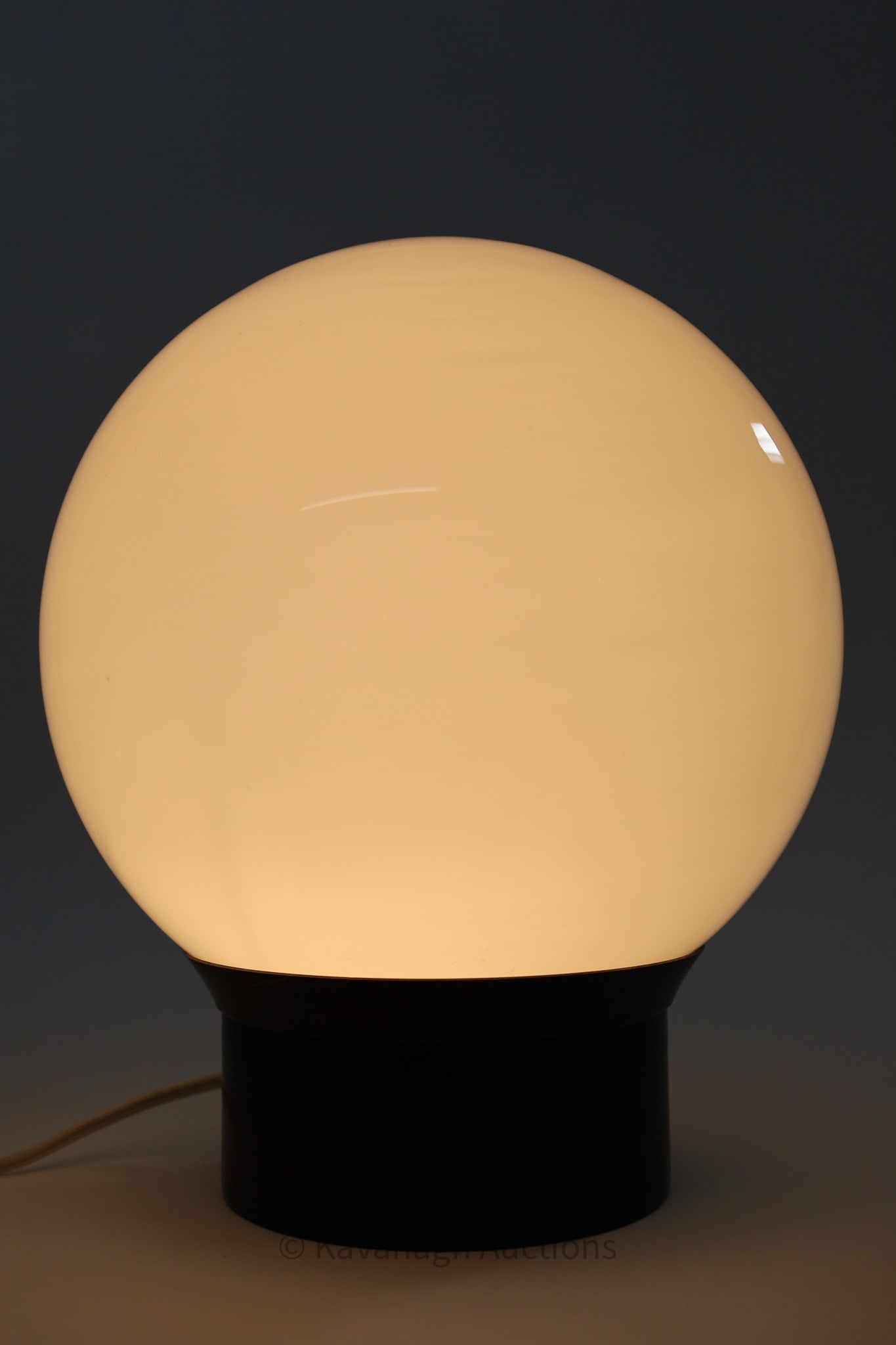 Prior | 1970s MCM Mod Milk Glass Orb Lamp (1970s) | MutualArt