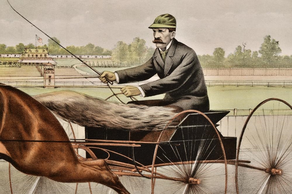 Currier & Ives | The Celebrated Trotting Team Edward And Swiveller ...
