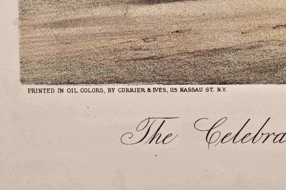 Currier & Ives | The Celebrated Trotting Team Edward And Swiveller ...