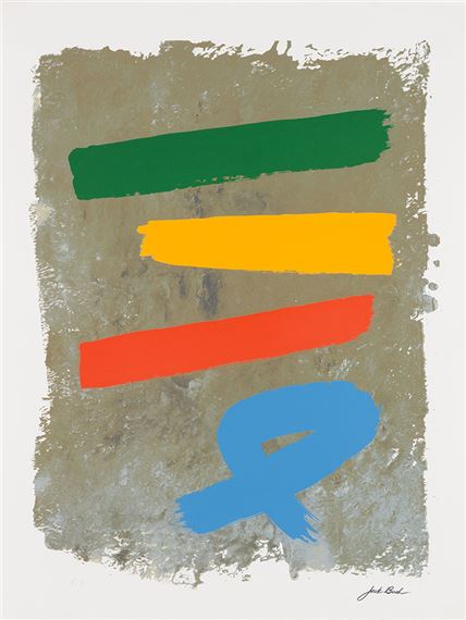 Jack Bush | Three and Blue Loop (1971) | MutualArt