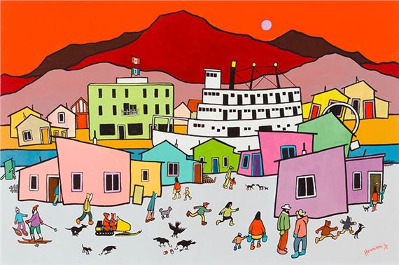 Ted Harrison | Cabin Fires (1981) | MutualArt
