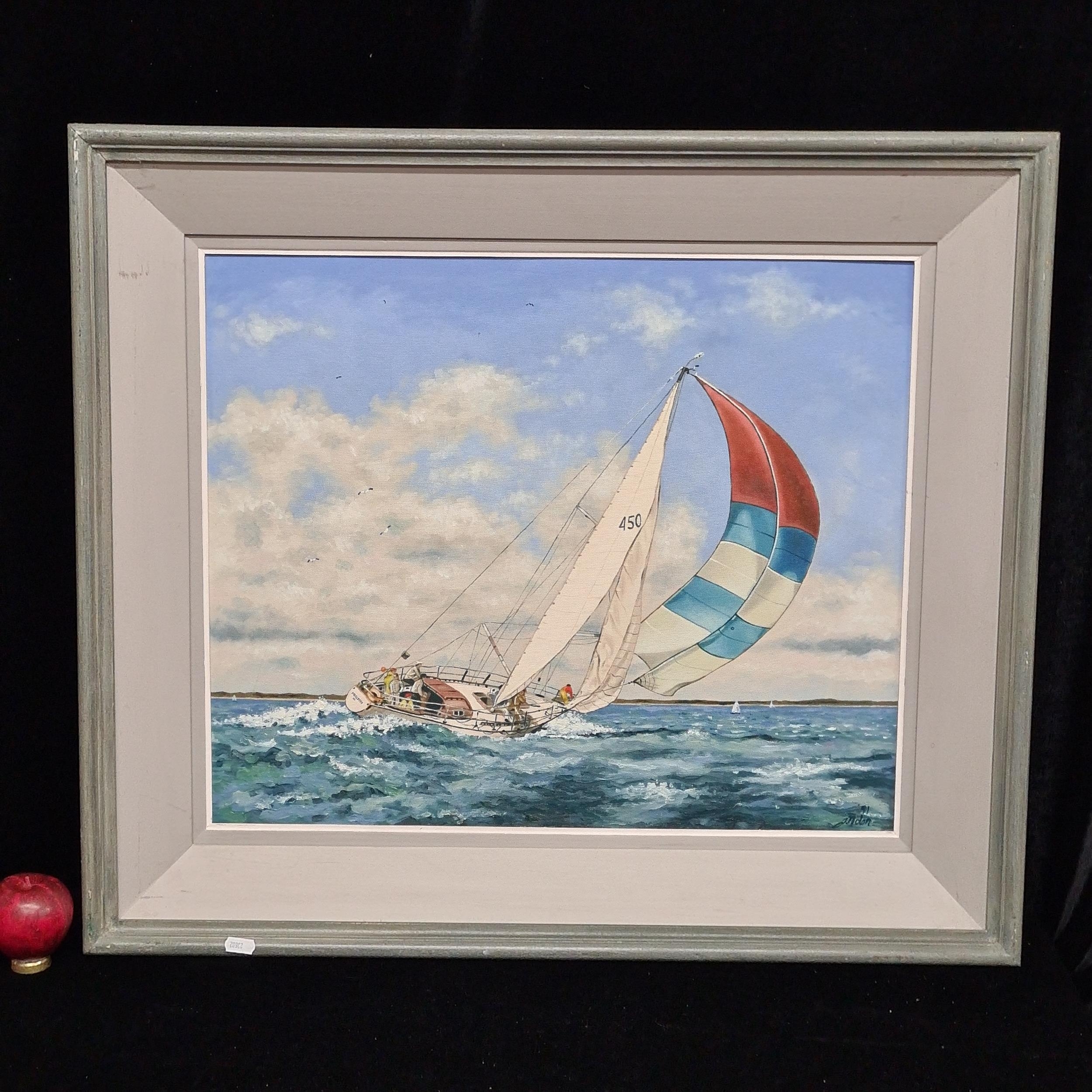 John J Nolan | John J Nolan' oil on board painting titled 'Mercedes III ...