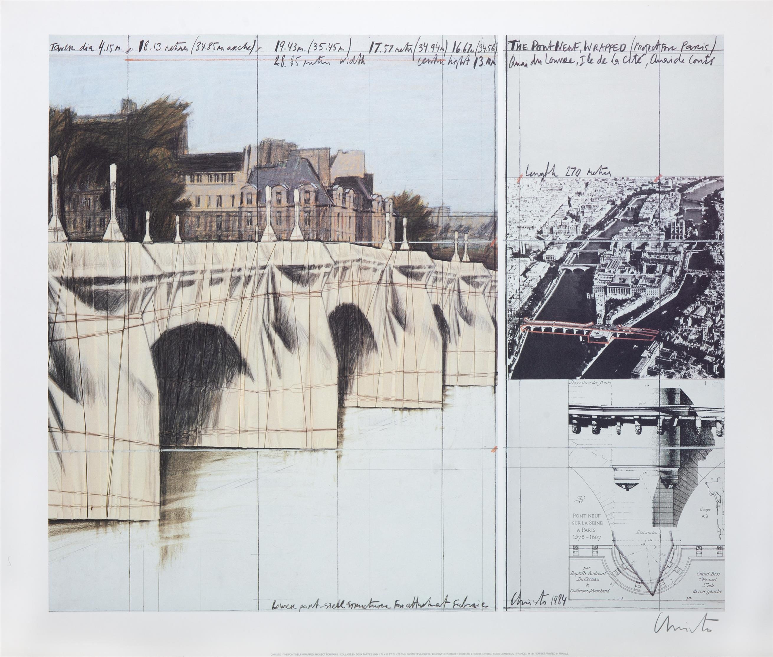 Christo | The Pont Neuf wrapped 1984/85 (1984 - 1985) | MutualArt