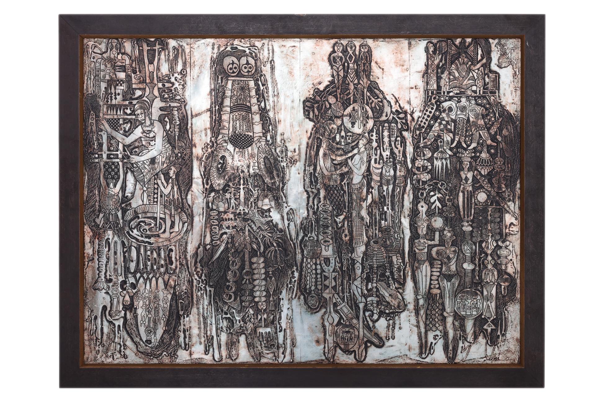 Bruce Onobrakpeya | AMWA ULOHO BIEMURE ADJENE KABIYESI (1982) | MutualArt