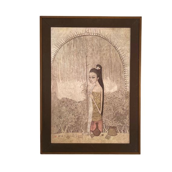 Cheong Soo Pieng | CHEONG SOO PIENG PRINT OF CHINESE INK AND COLOR ...