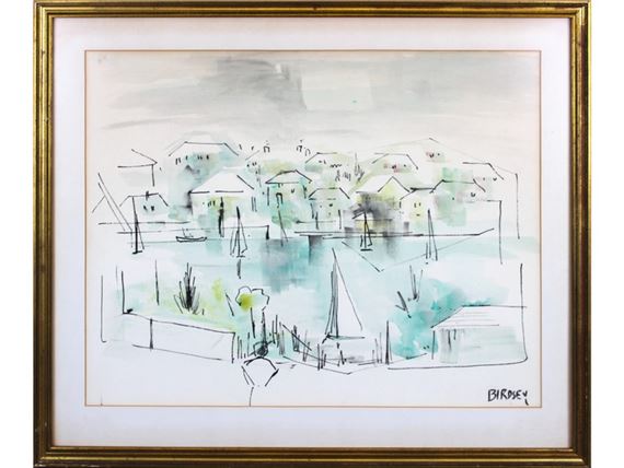 Alfred Birdsey | Bermuda Landscape Watercolor | MutualArt