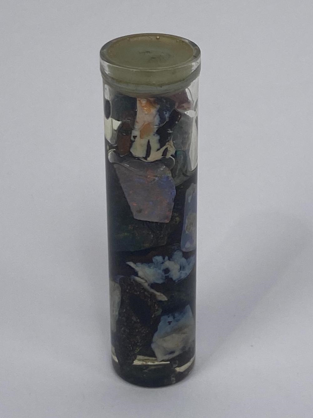 Sydney | A Lightning Ridge Opal Glass Phial Specimen Bottle | MutualArt