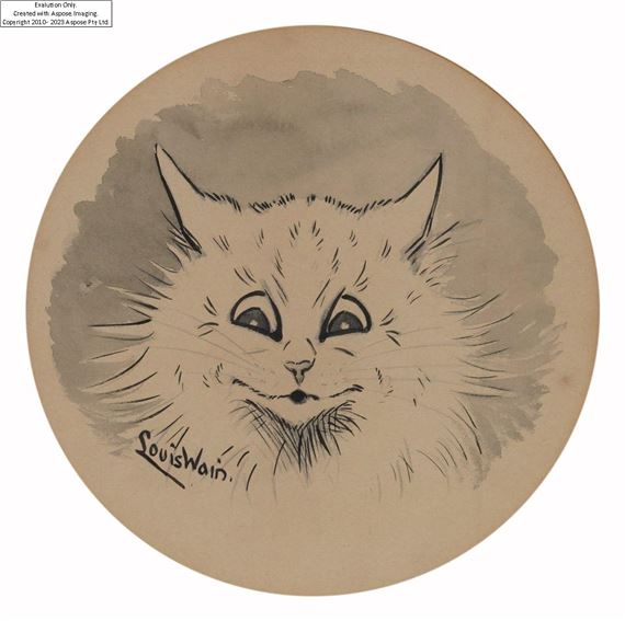 Louis Wain | Cat portrait | MutualArt