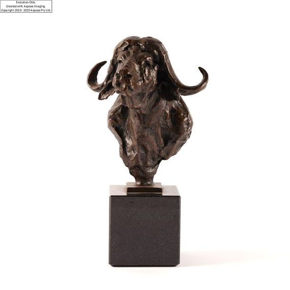 Dylan Lewis | Buffalo head incised | MutualArt