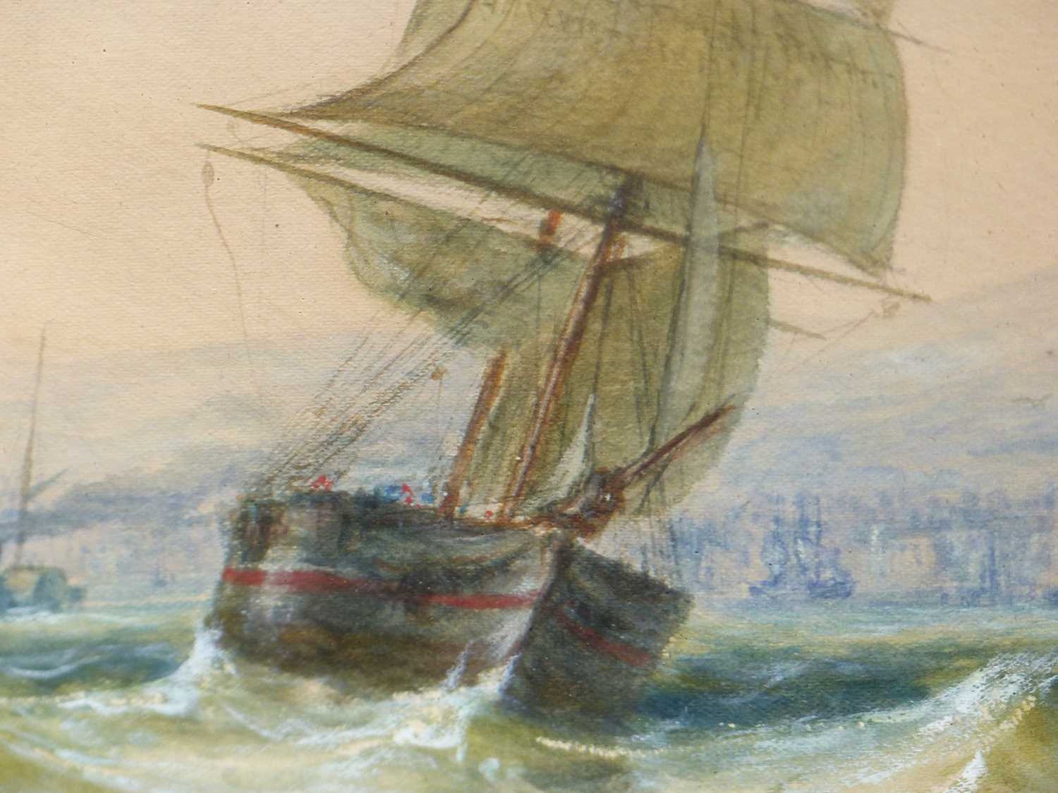 John Brewis | John Brewis. (19th-century). Steam and sail ships off a ...