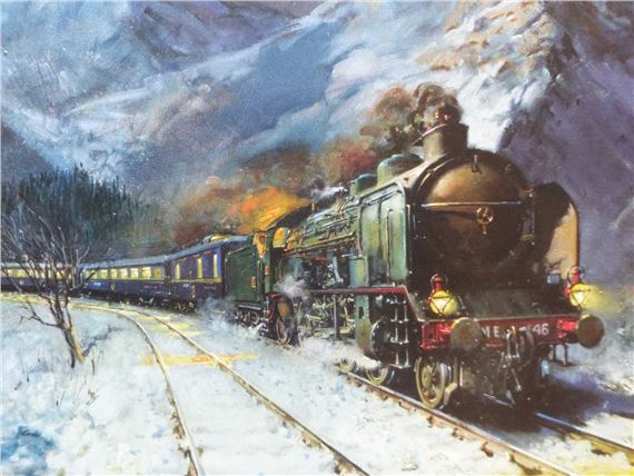 Terence Cuneo | Terence Cuneo. Simpton Orient Express. Pencil signed ...