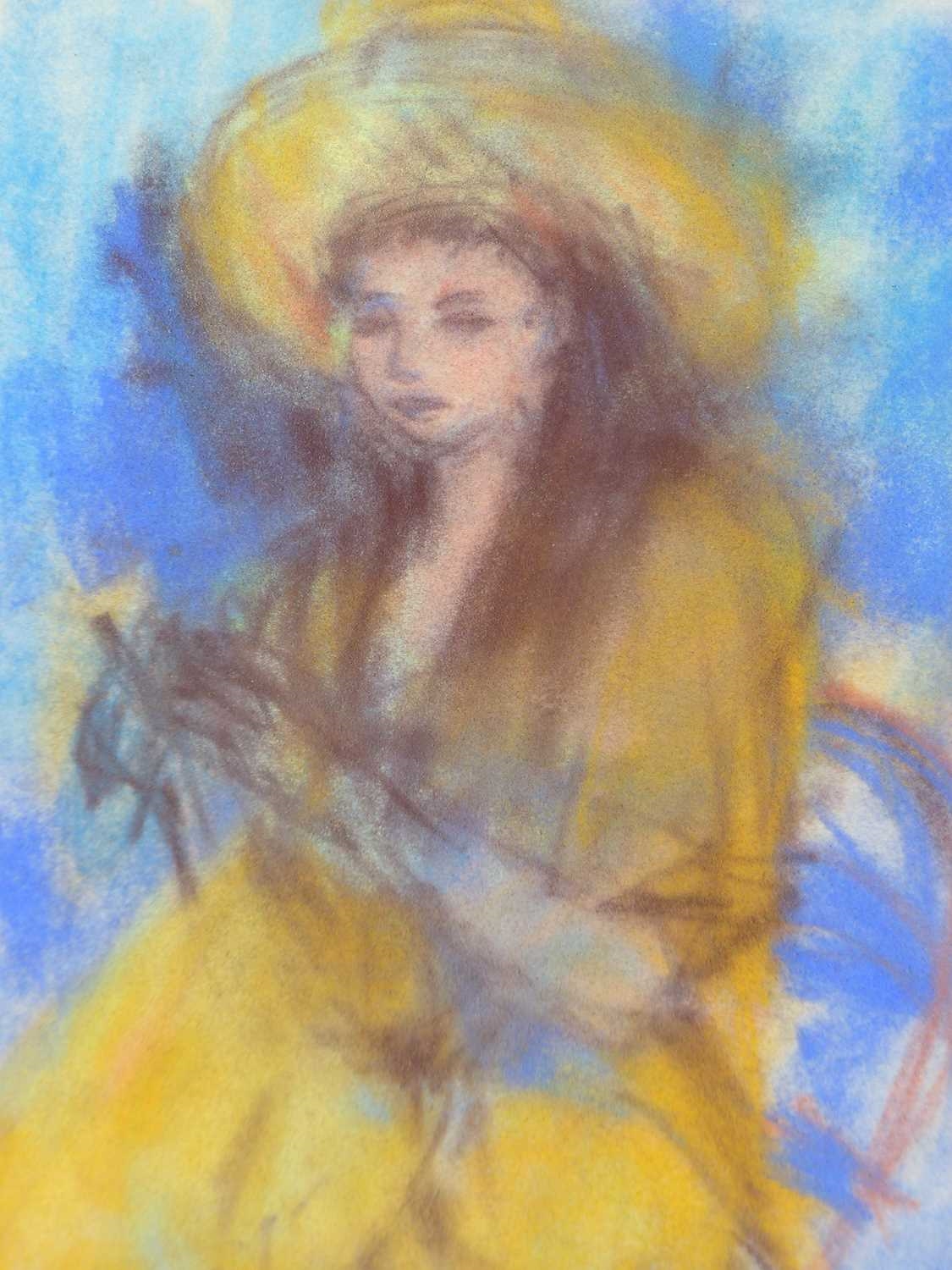 Lara Selana | Lara Selana. (French 20th century). Girl with yellow hat ...