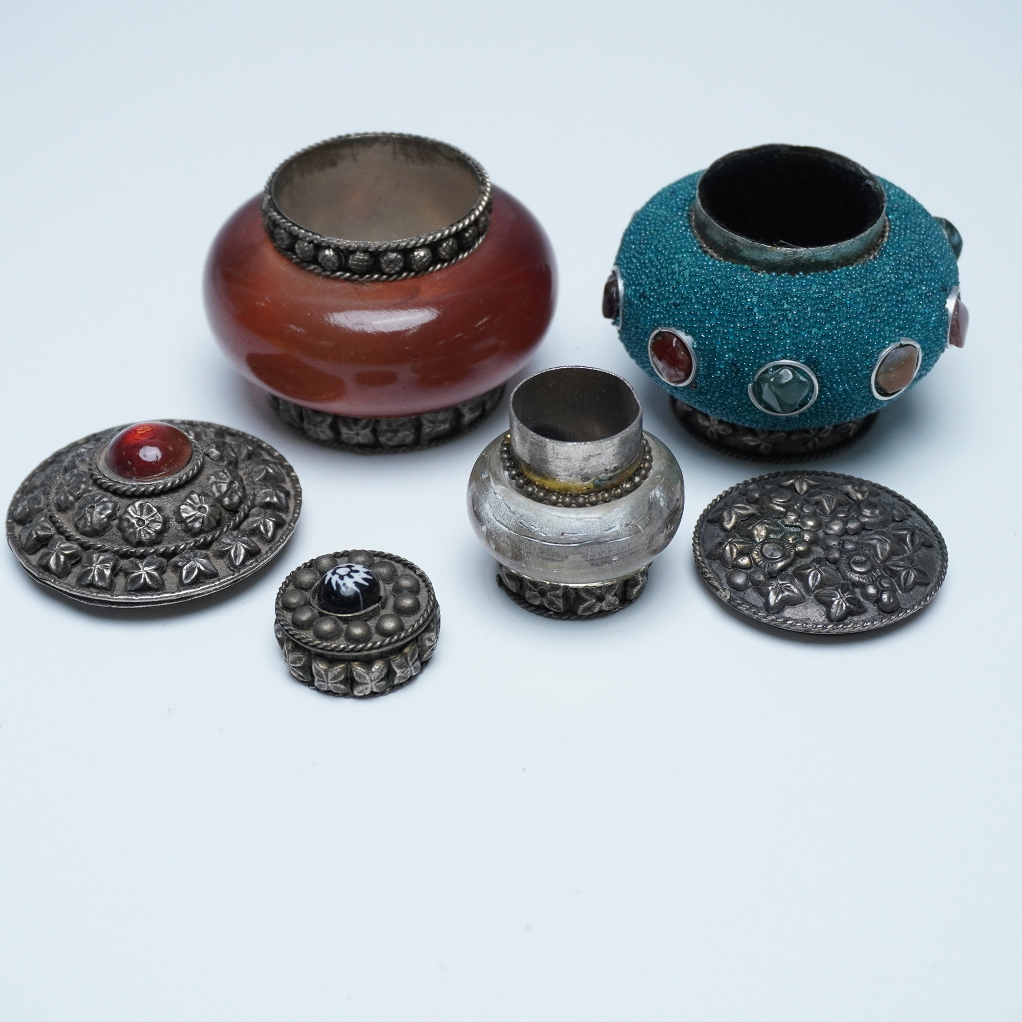 Guido Silvestri | 3pc Collection of Decorative Snuff Boxes with Ornate ...