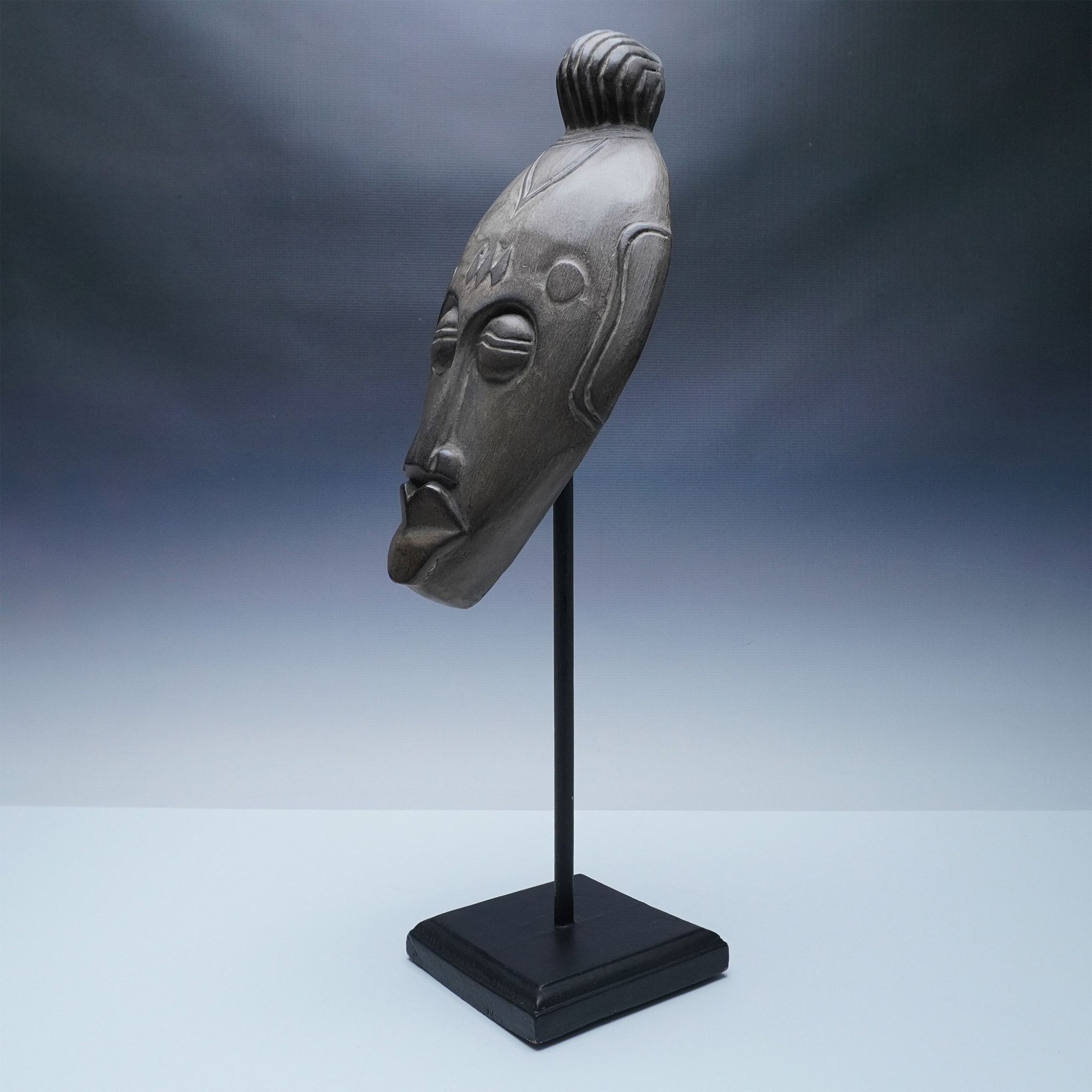 Black | African Tribal Mask on Stand (21st Century) | MutualArt