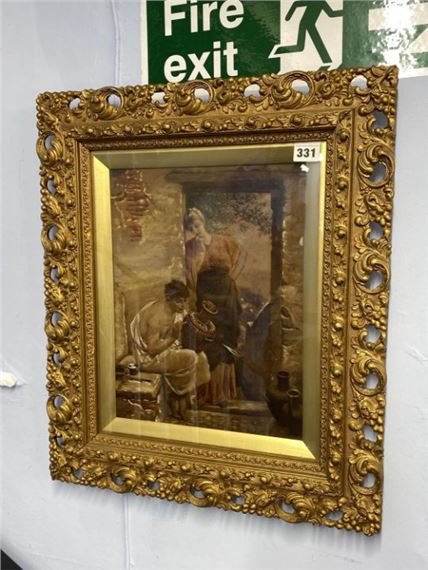 Paul Thumann | Classical scene of a man painting an urn | MutualArt