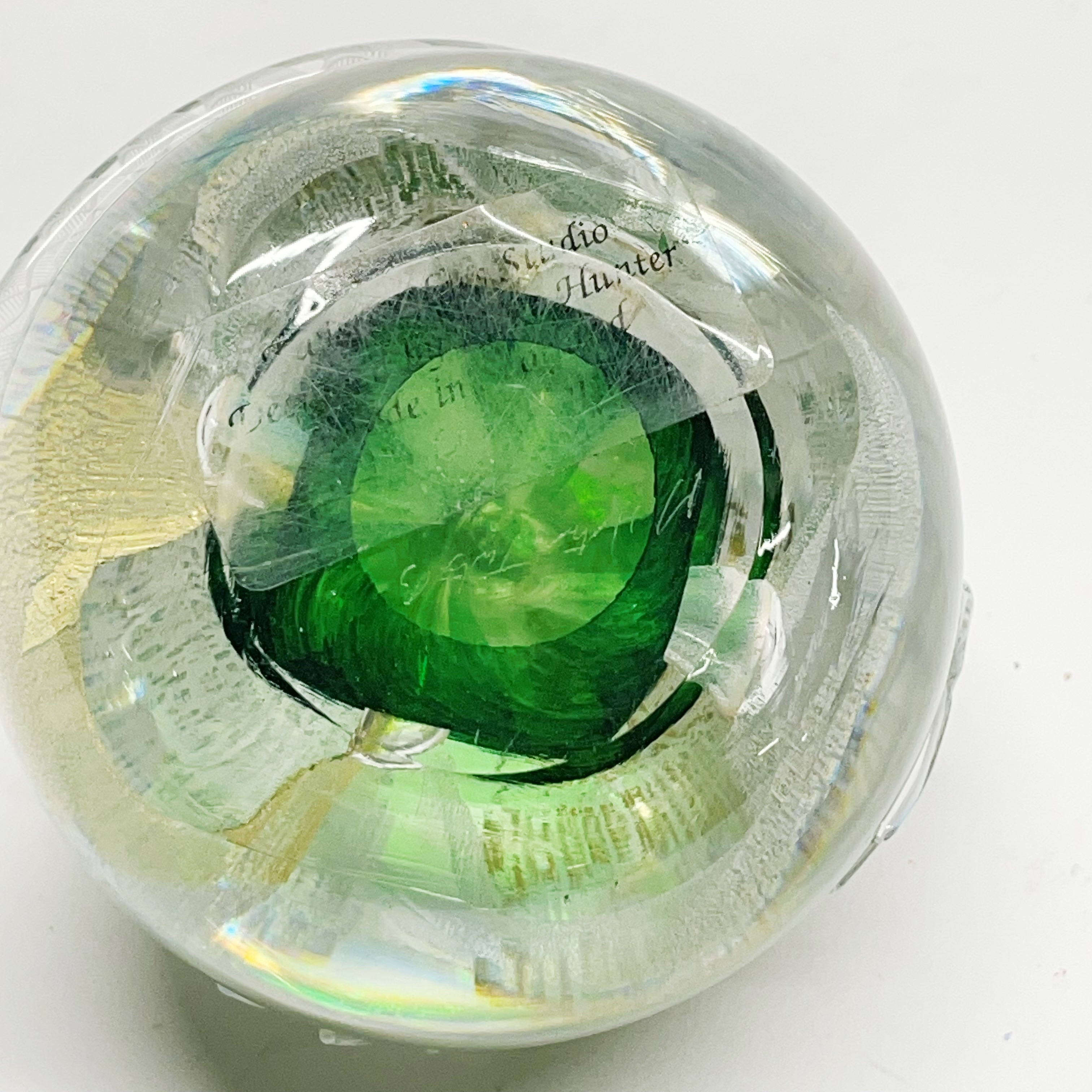 Mike Hunter | A studio glass paperweight designed by Mike Hunter, dia ...