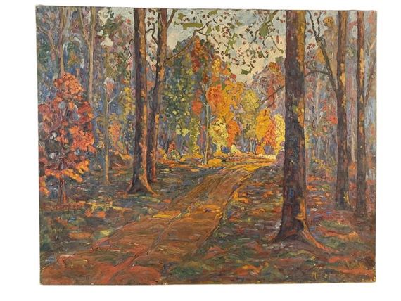 Michael Leporis | Oil on Canvas Woodland Scene | MutualArt