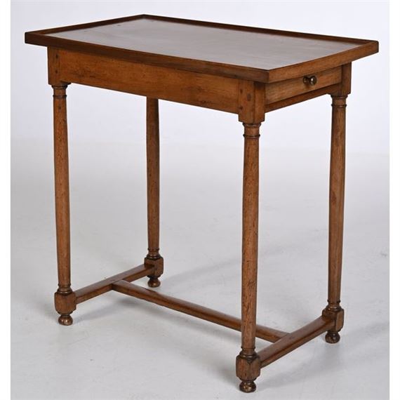 Little | LITTLE LOUIS XIII TABLE in walnut with column base joined by ...