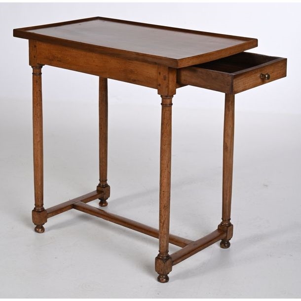 Little | LITTLE LOUIS XIII TABLE in walnut with column base joined by ...
