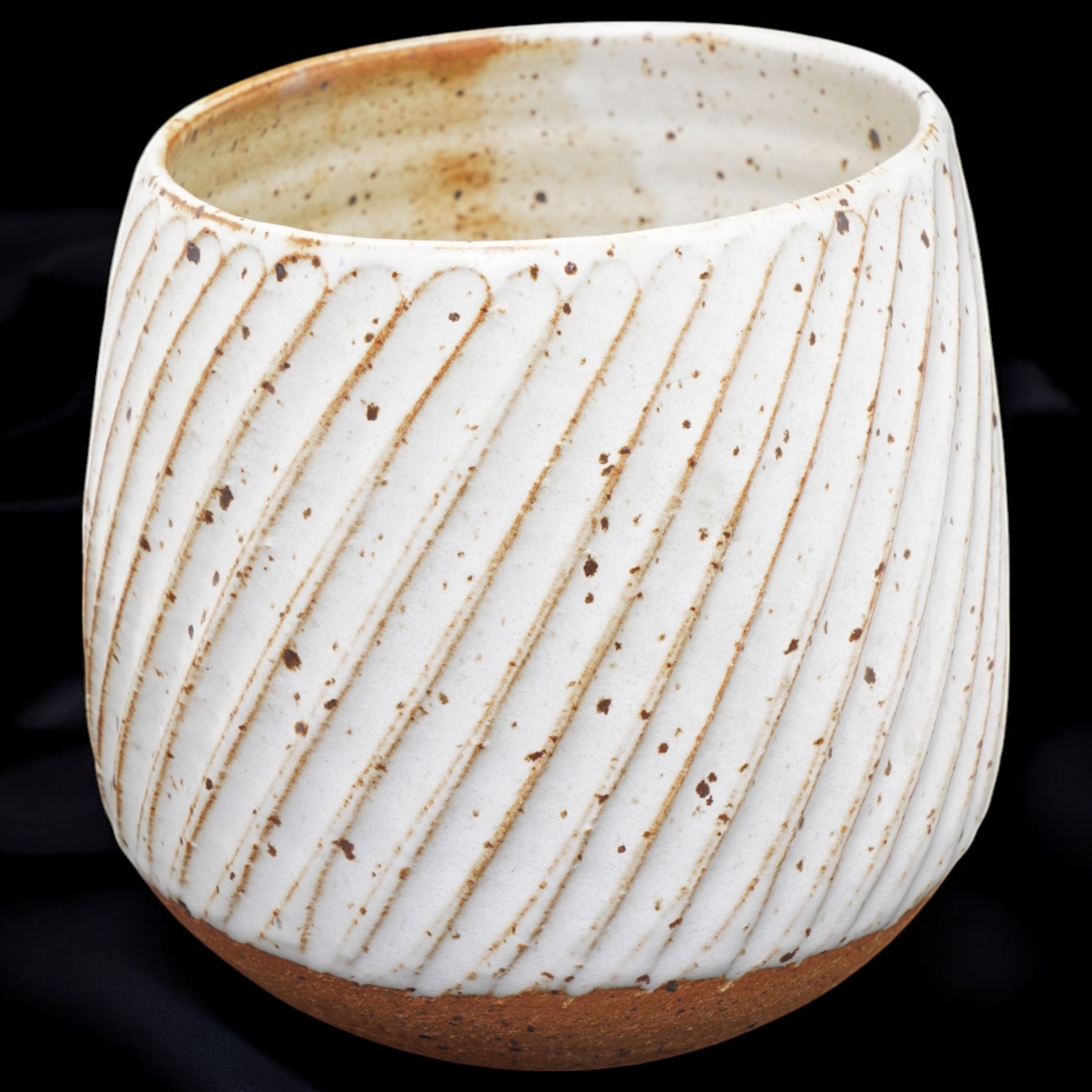 Joanna Constantinidis | studio pottery stoneware vase with fluted body ...
