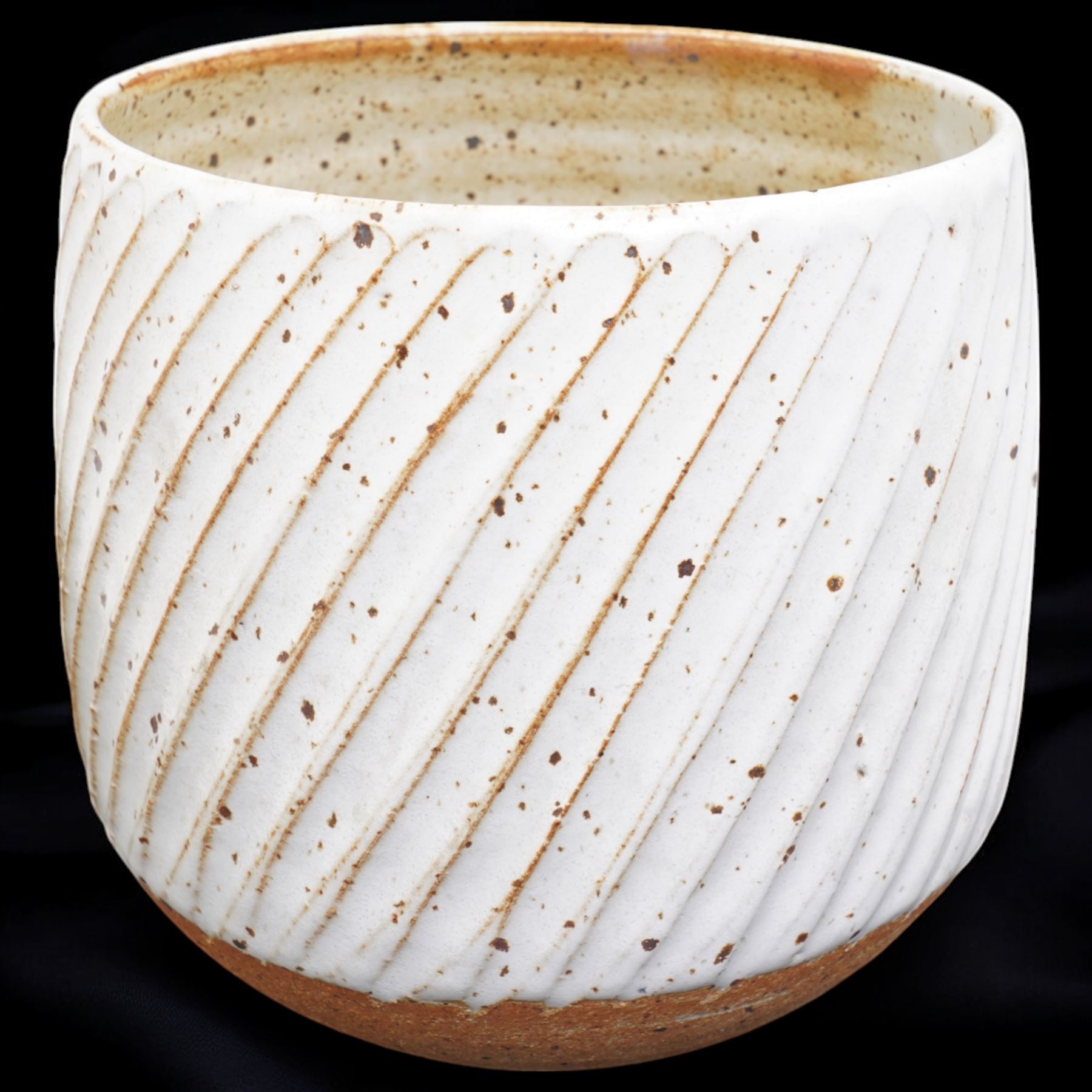 Joanna Constantinidis | studio pottery stoneware vase with fluted body ...