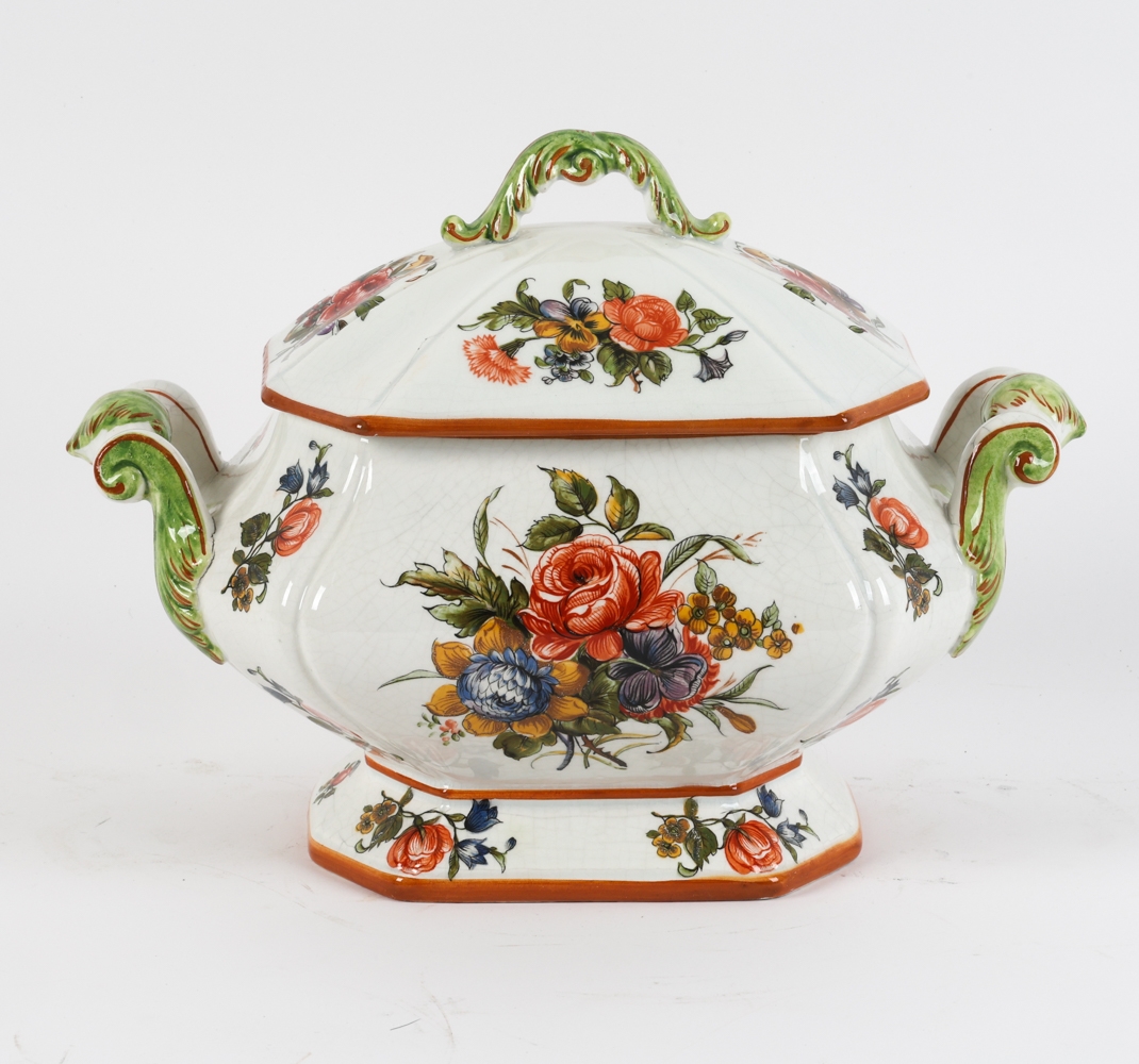 Barbara Green | MID-CENTURY ITALIAN PAINTED CERAMIC TUREEN | MutualArt