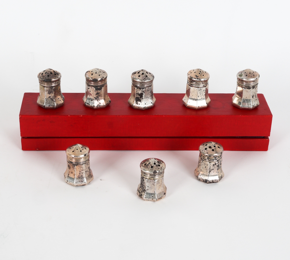 Cartier | CARTIER STERLING SILVER SALT SHAKERS W/ BOX | MutualArt