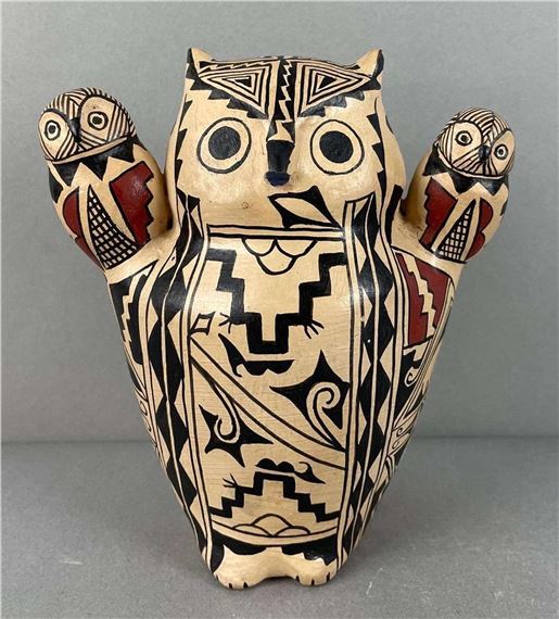 Lupe Romero | Signed Lupe Romero Jemez Pueblo Pottery Owl Turn off bid ...