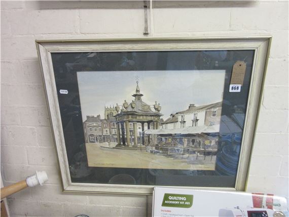 Jane Pearson | JANE PEARSON MARKET CROSS AT BEVERLEY PEN AND INK WITH ...