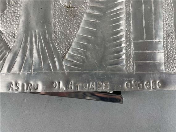 Asiru Olatunde | Signed Asiru Olatunde Osogbo Nigerian Aluminum ...