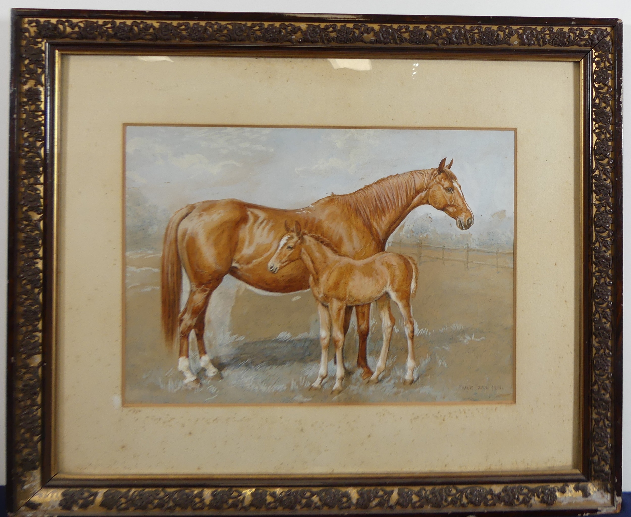 Frank Paton | Mare and foal (1894) | MutualArt